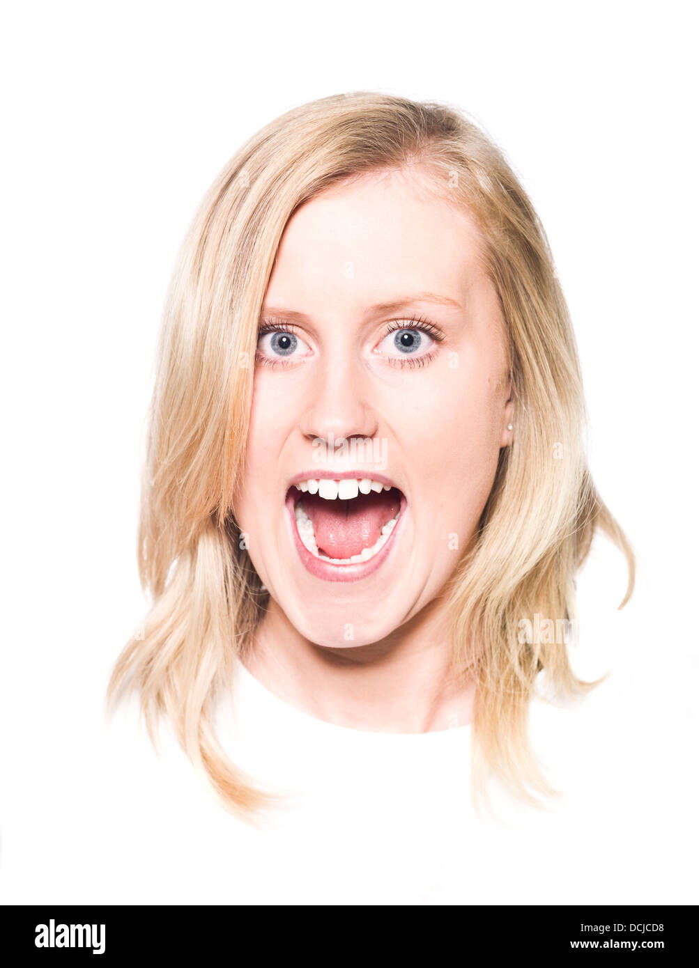 Girl making a funny face Stock Photo - Alamy