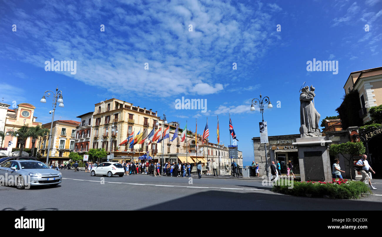 Piazza Tasso square in the centre of Sorrento Stock Photo - Alamy