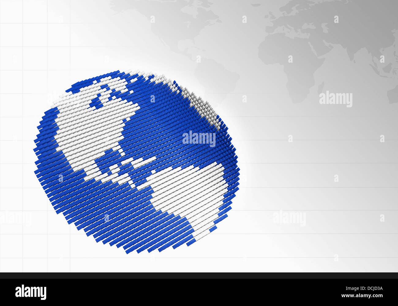 the globe in blue and white colors Stock Photo - Alamy