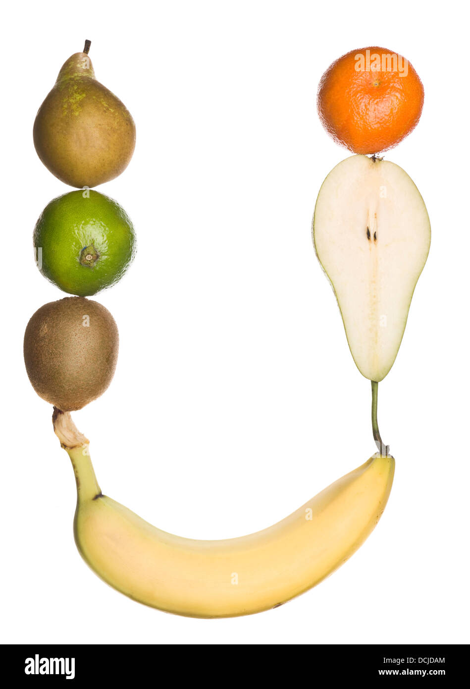 The letter 'U' made out of fruit Stock Photo - Alamy