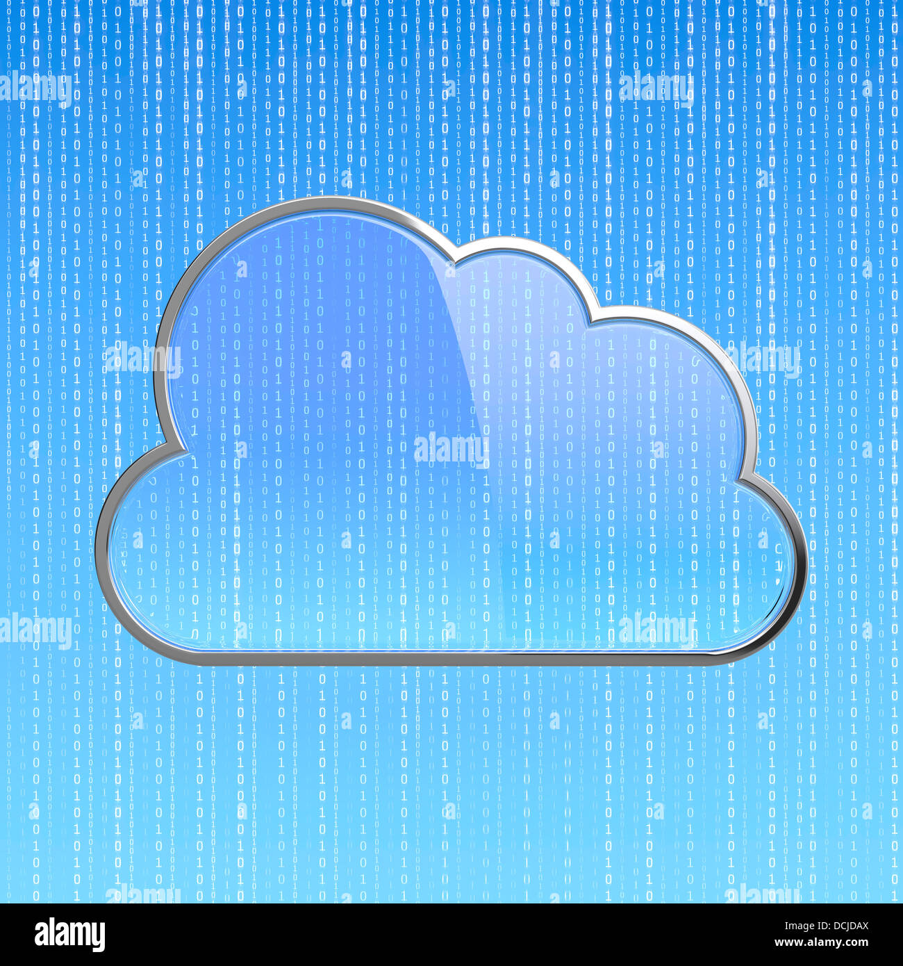 3D illustration of blue computing cloud diagram Stock Photo - Alamy