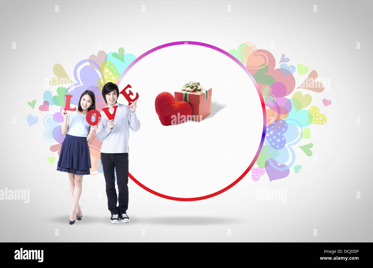 letter template featuring presents Stock Photo - Alamy