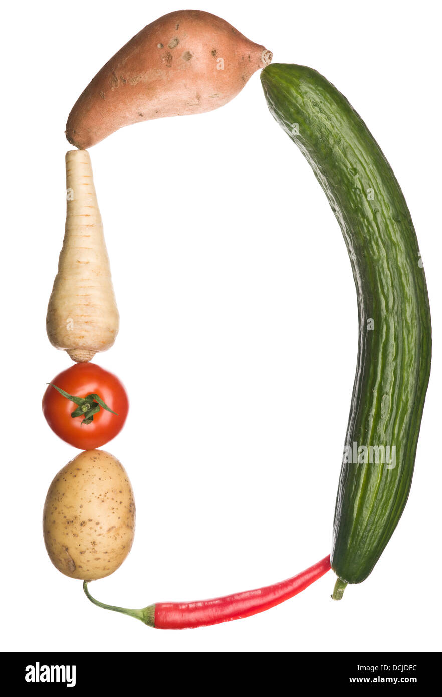 The letter 'D' made out of vegetables Stock Photo - Alamy