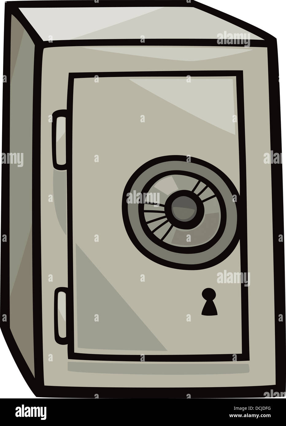 Cartoon Illustration of Metal Safe Clip Art Stock Photo - Alamy