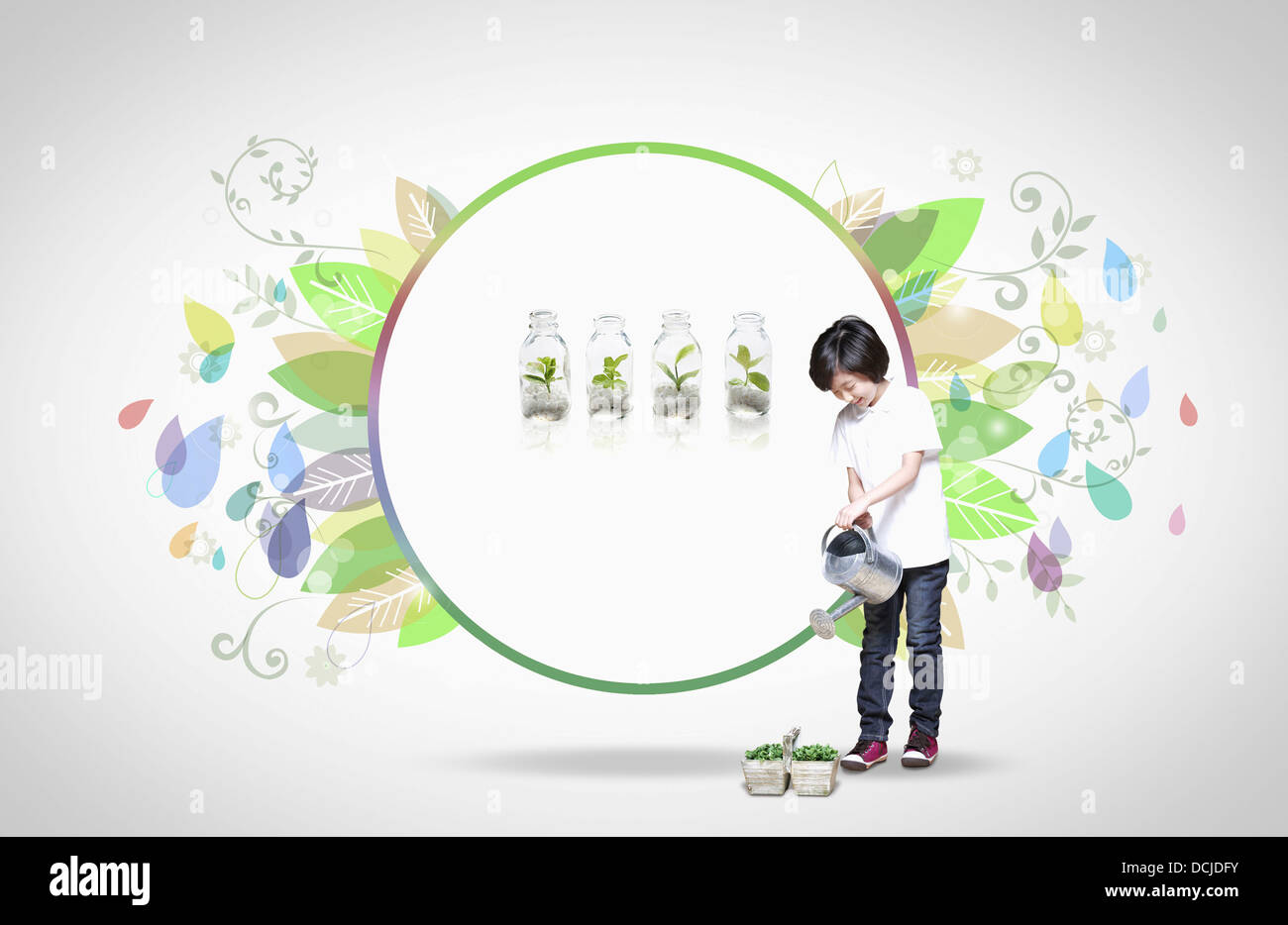 letter template featuring sprouts Stock Photo - Alamy