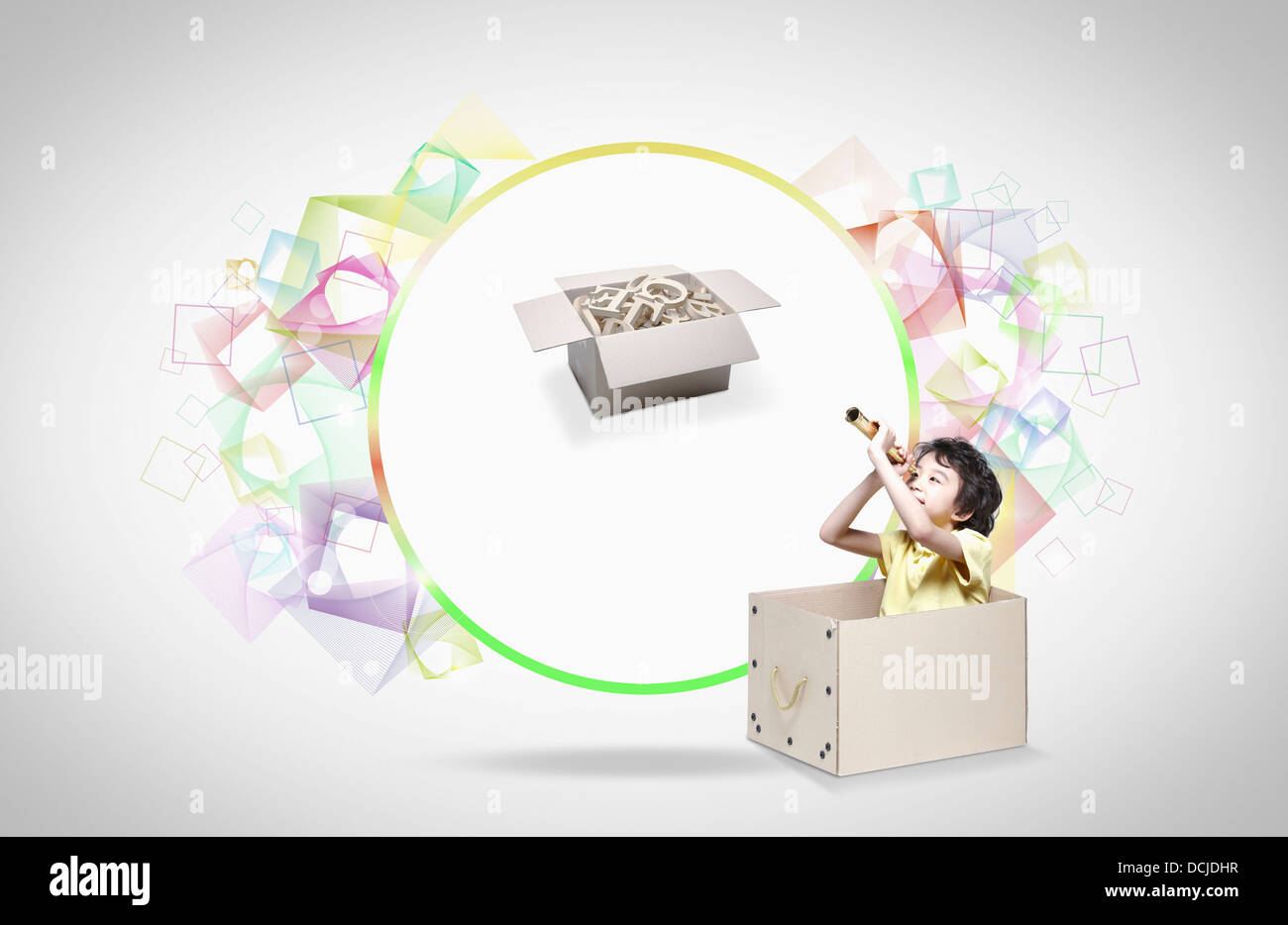 letter template featuring box Stock Photo - Alamy