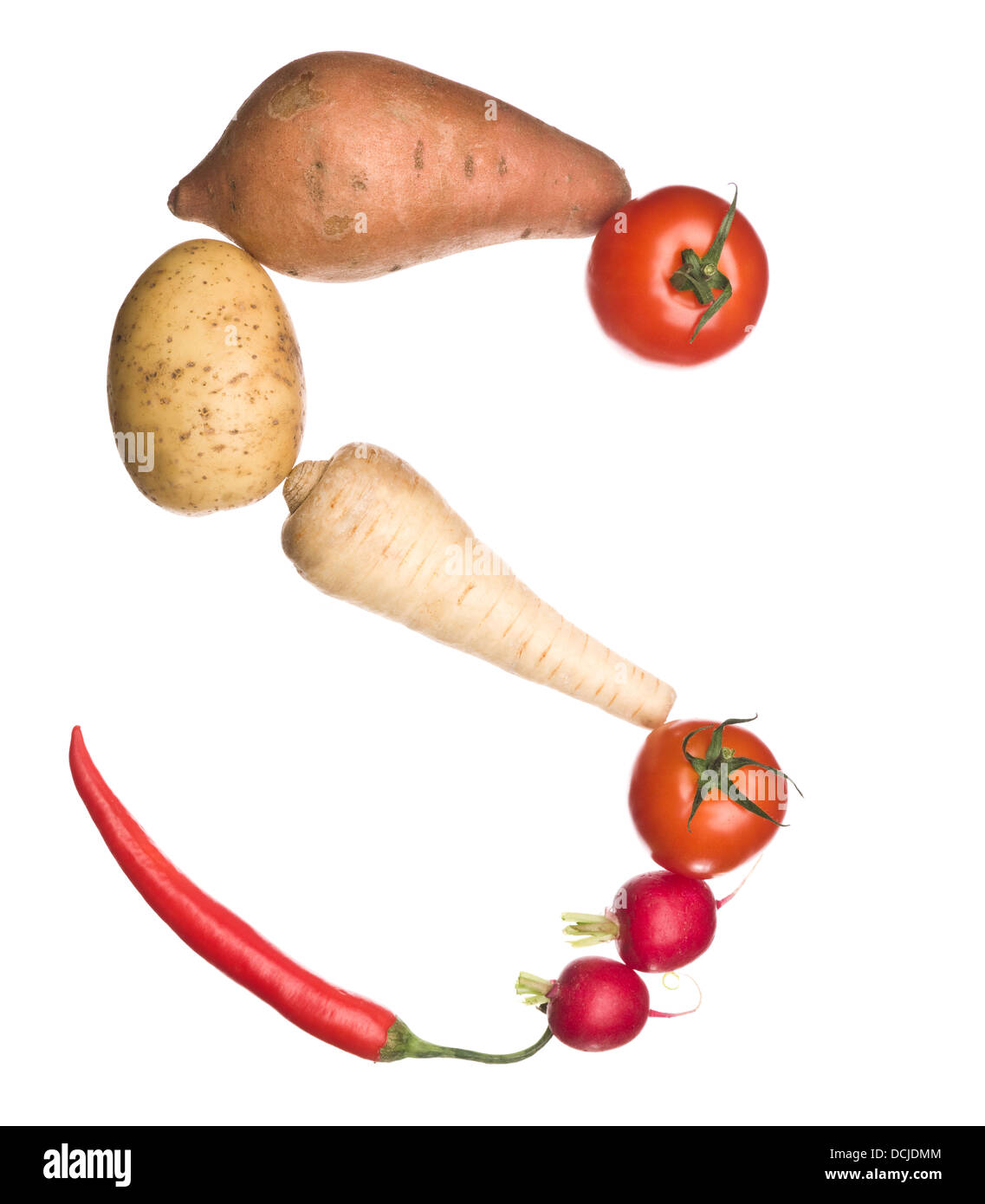 The letter 'S' made out of vegetables Stock Photo - Alamy