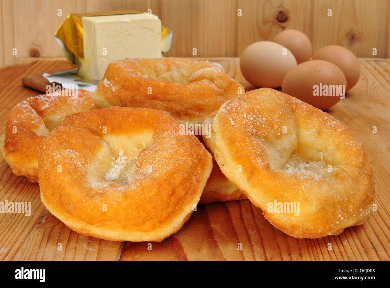 some home made baked golden brown biscuits Stock Photo - Alamy