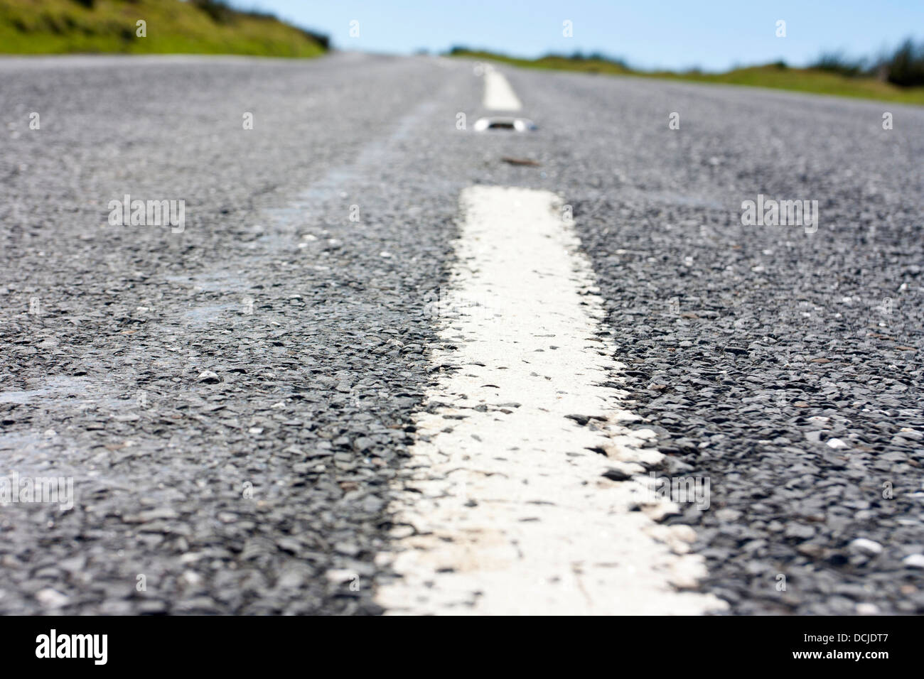 focus on the gravel and texture of road in the foreground Stock Photo ...