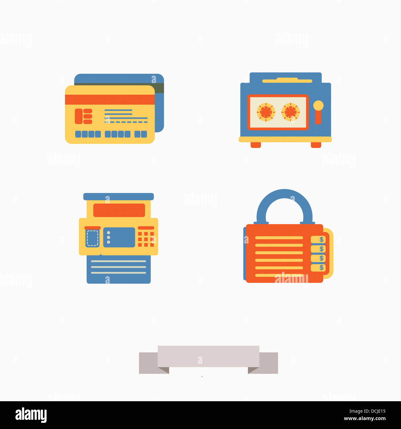 an illustration of objects related to machines Stock Photo - Alamy