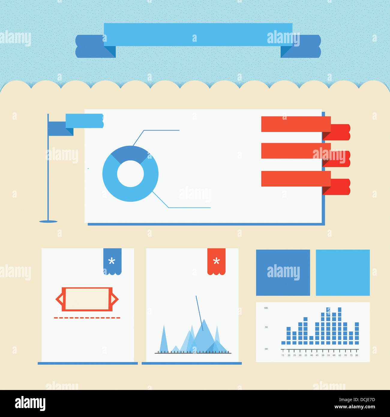 an illustration of different charts Stock Photo - Alamy