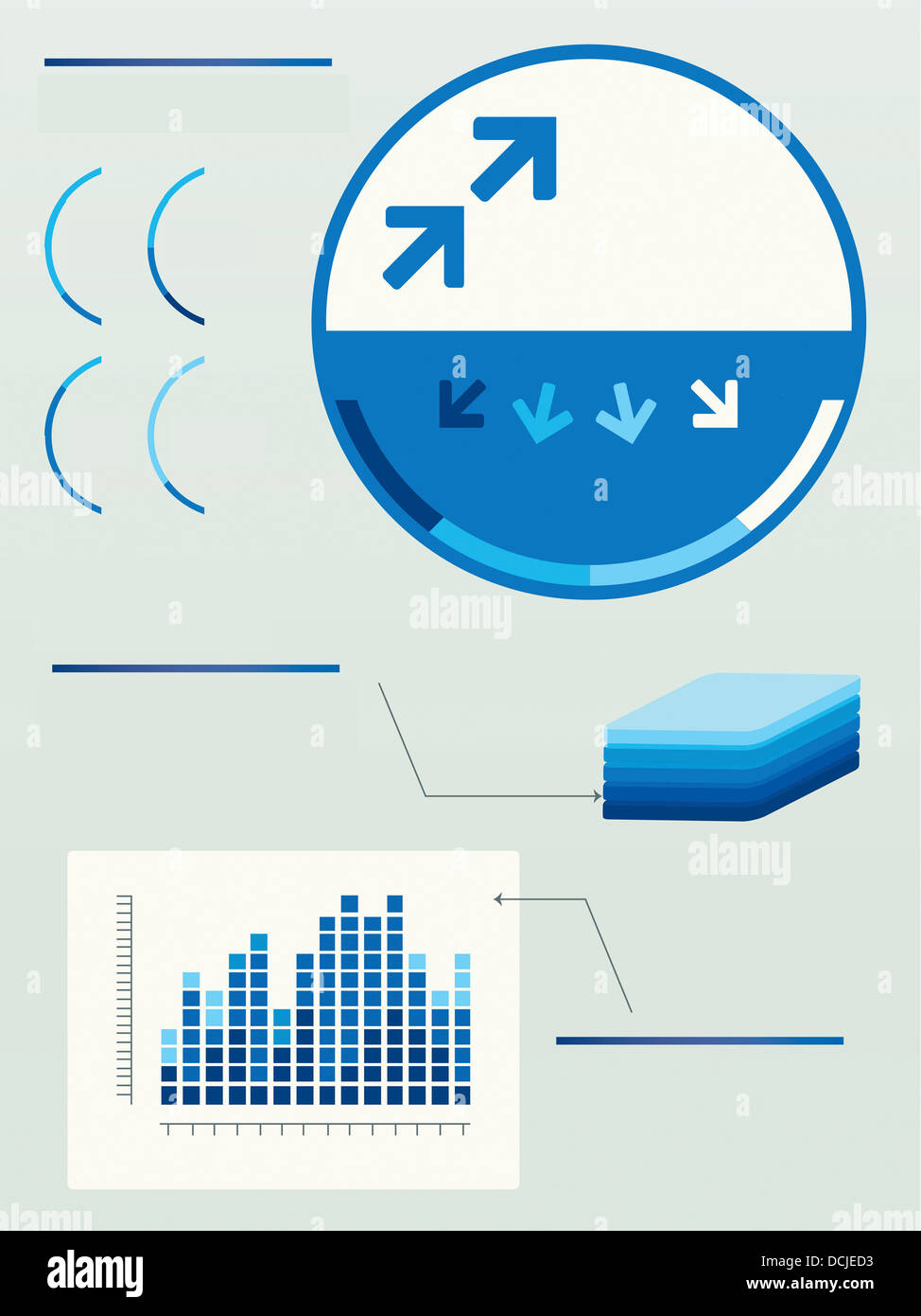 an illustration of different charts Stock Photo - Alamy