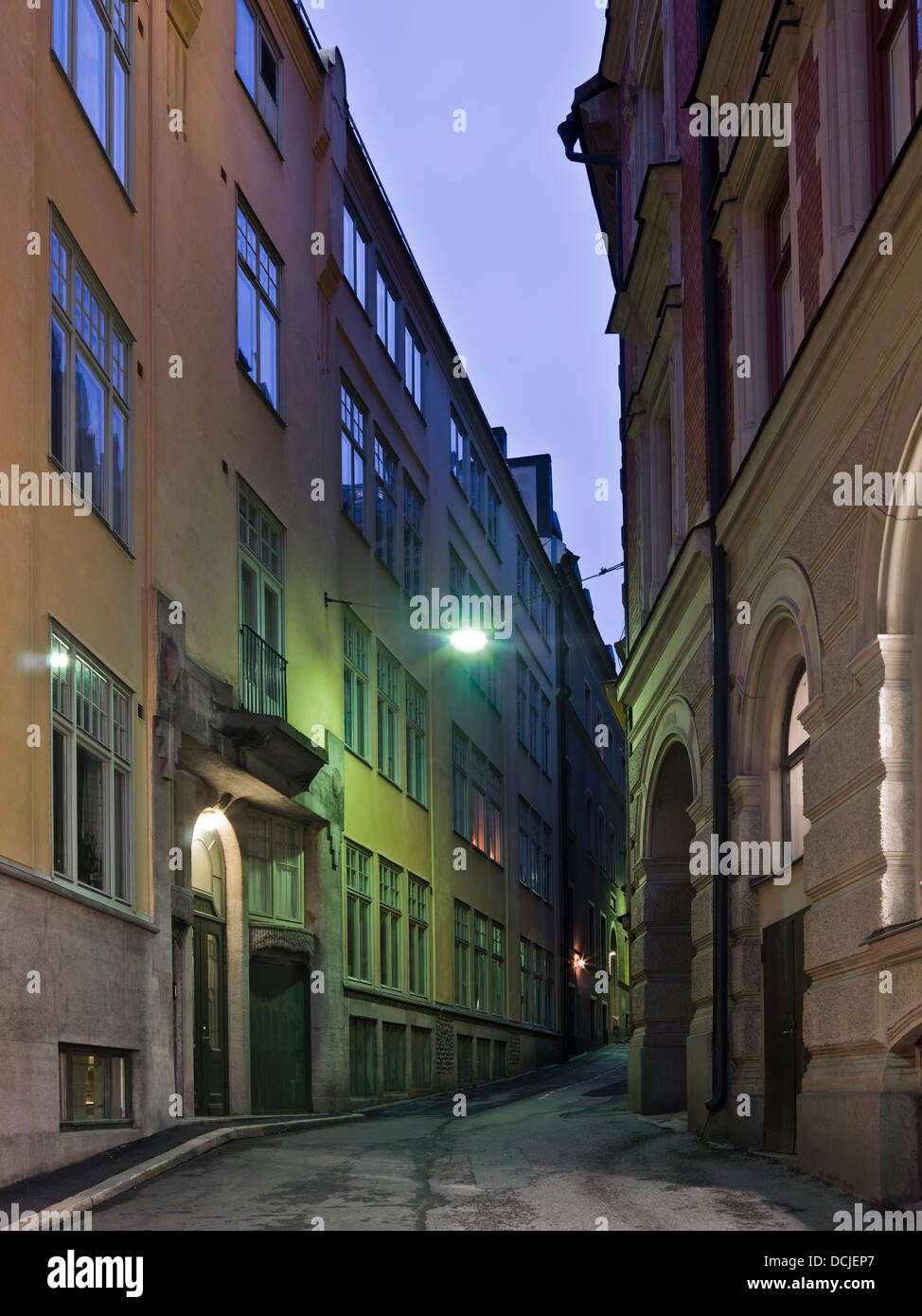 Colorful back alley Stock Photo - Alamy