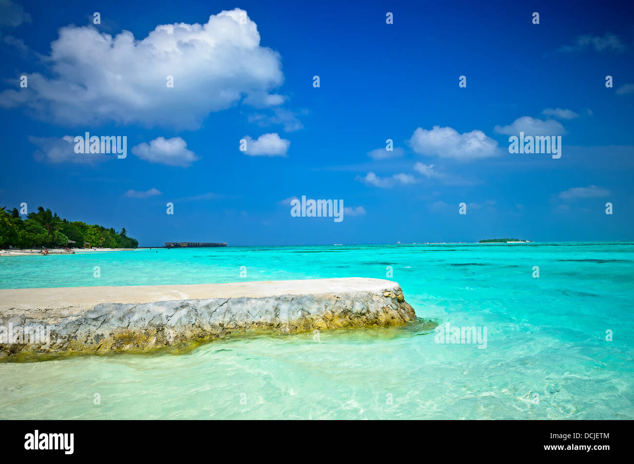 Maldives Blue Water Stock Photo - Alamy