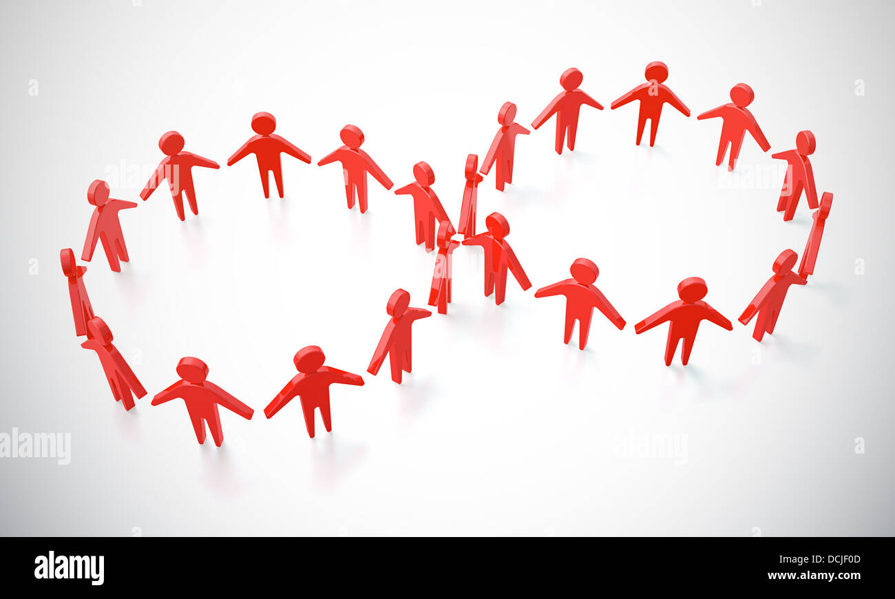 Abstract picture of people running in symbol of infinity Stock Photo ...