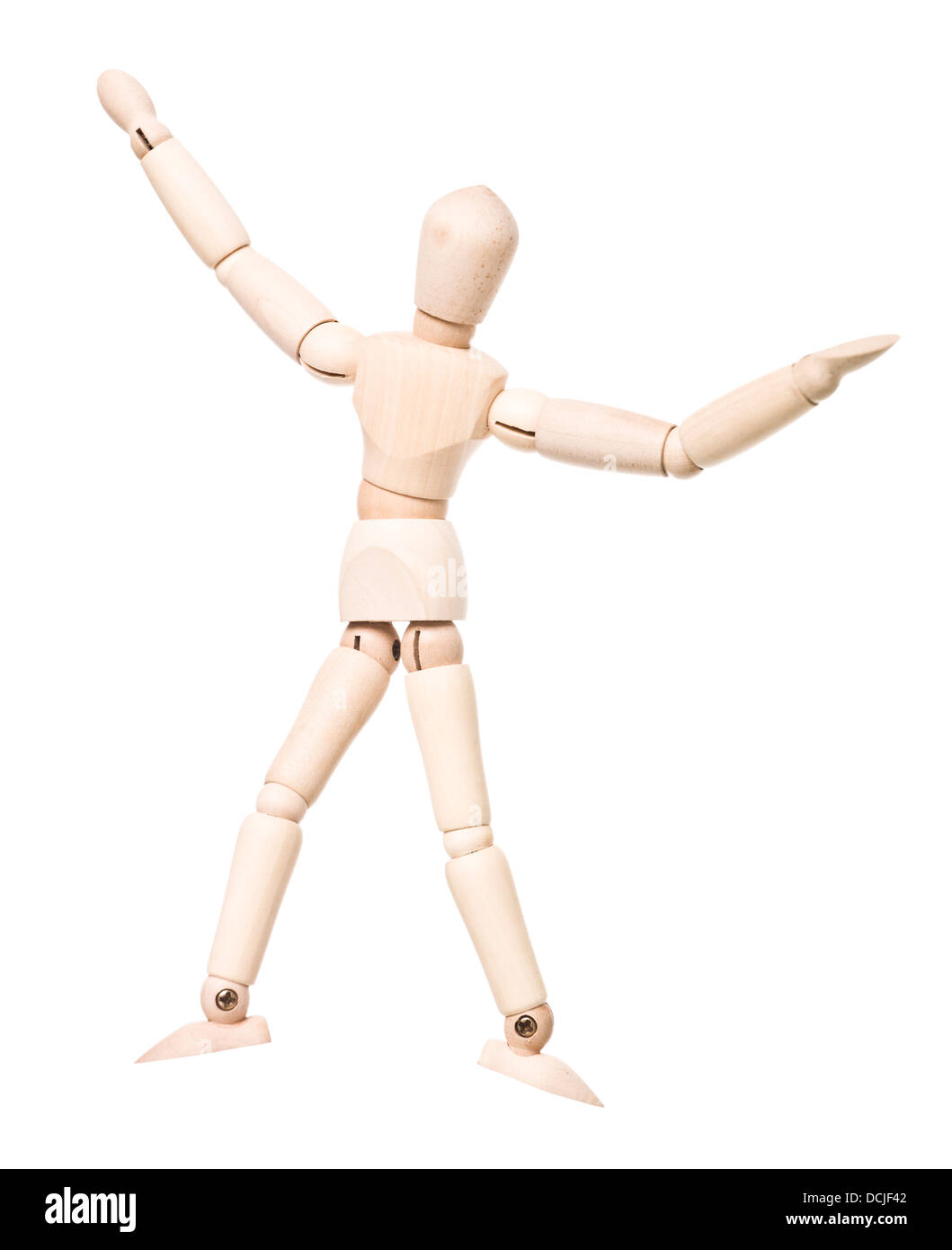 Drawing doll with arms raised Stock Photo - Alamy