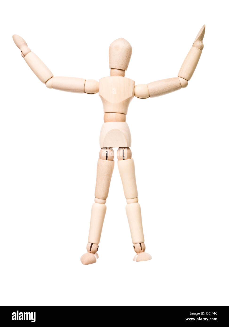 Drawing doll with raised arms Stock Photo - Alamy