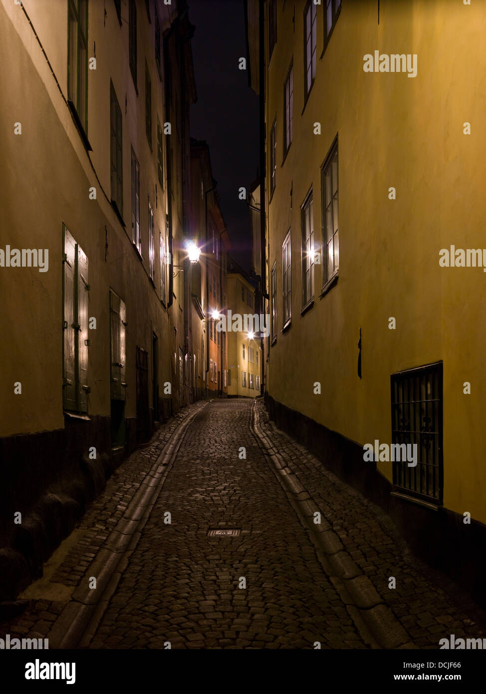 Colorful back alley Stock Photo - Alamy