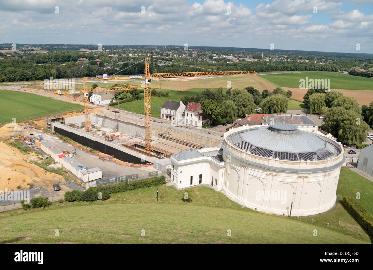The ongoing construction of the new Waterloo Memorial visitors ...