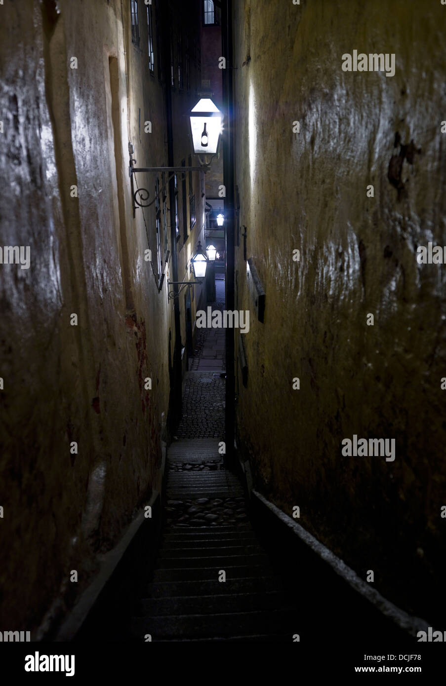 Colorful back alley Stock Photo - Alamy