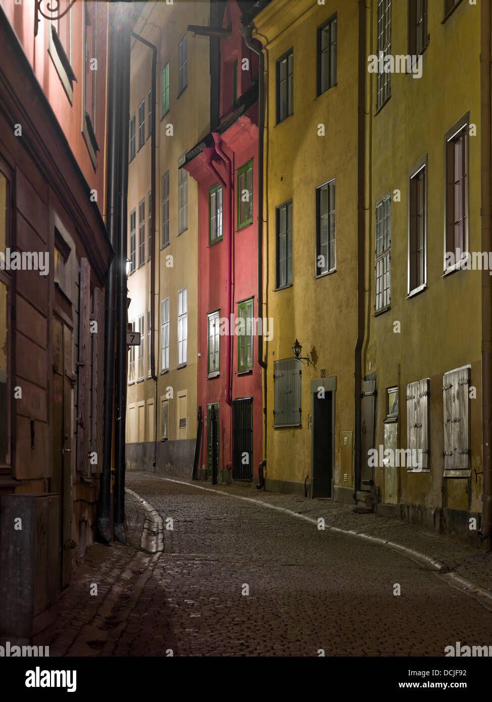 Colorful back alley Stock Photo - Alamy