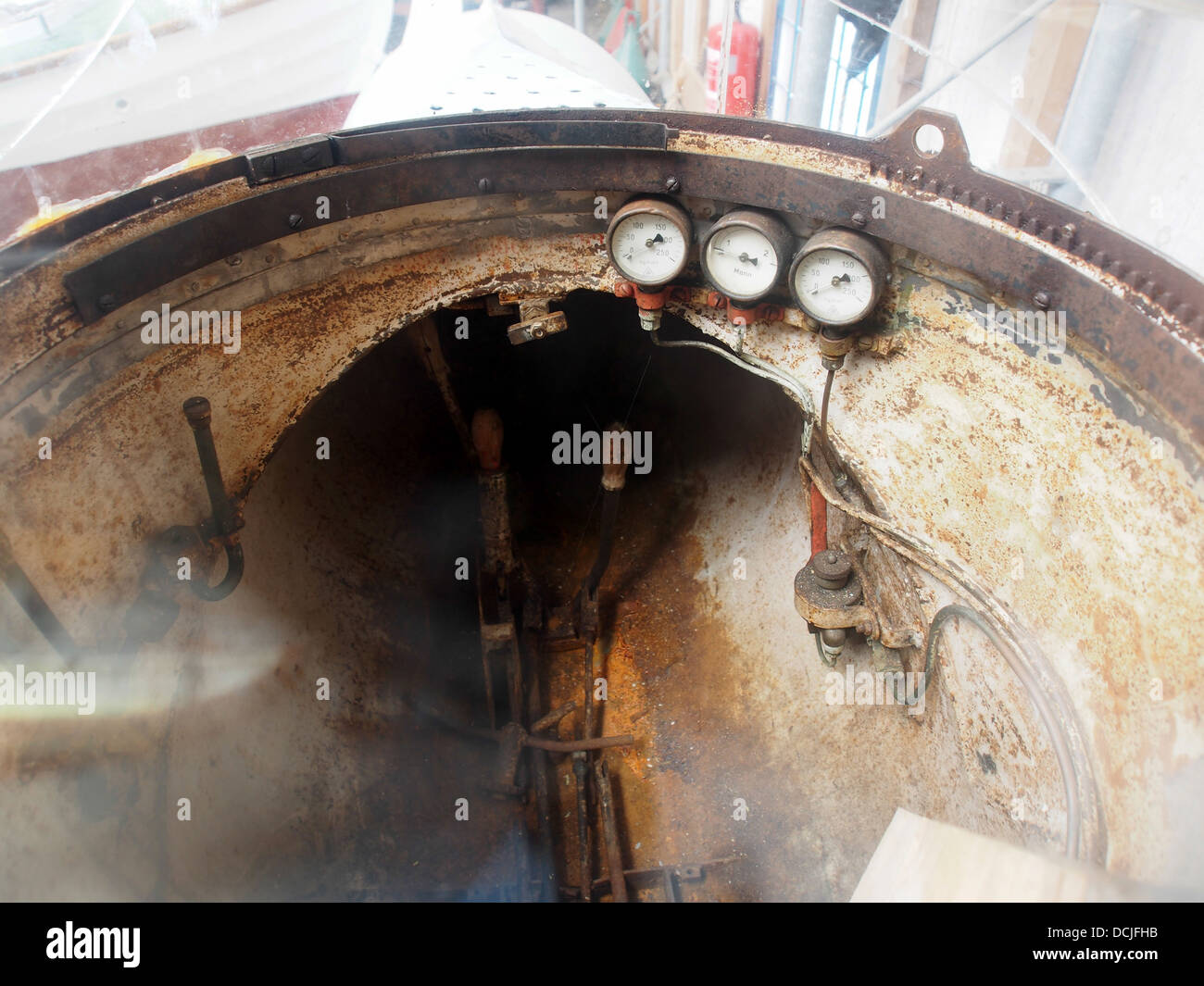 Marder manned torpedo cockpit Stock Photo - Alamy