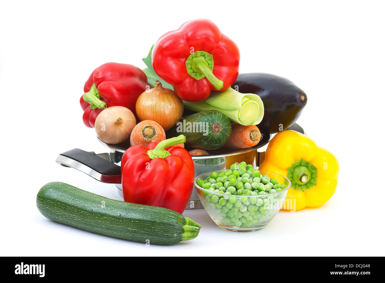 fresh vegetables in a cooking pot Stock Photo - Alamy