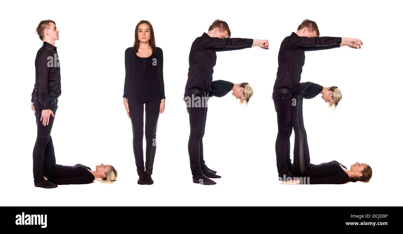 Life word on group Cut Out Stock Images & Pictures - Alamy