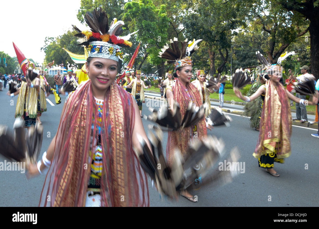 Culture Carnival parade in Jakarta celebrated Indonesia independent day ...