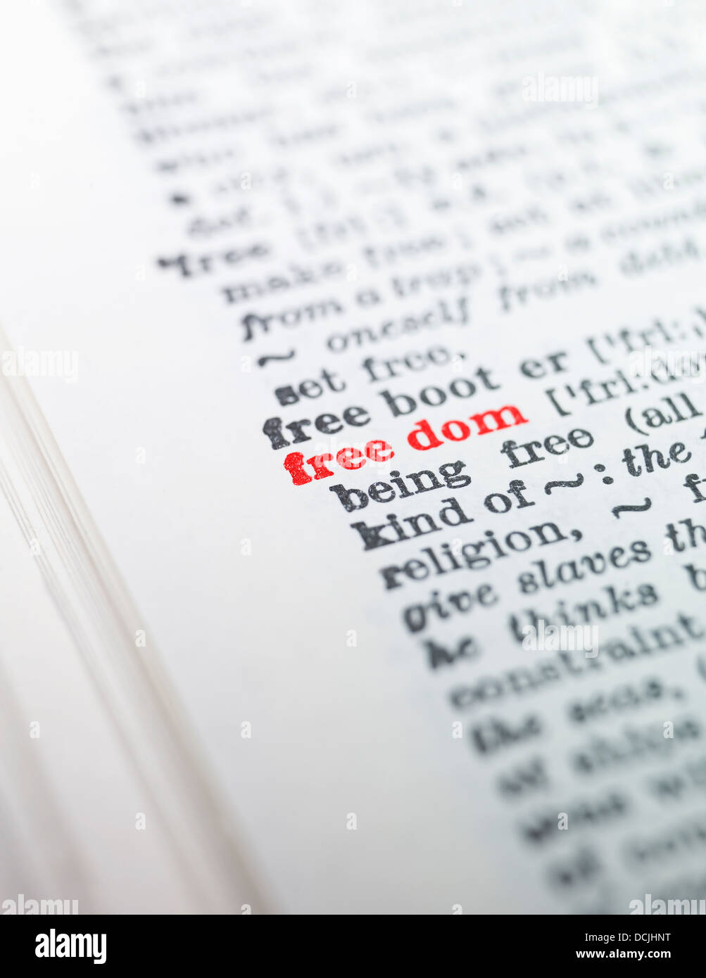 Dictionary definition word freedom hi-res stock photography and images ...