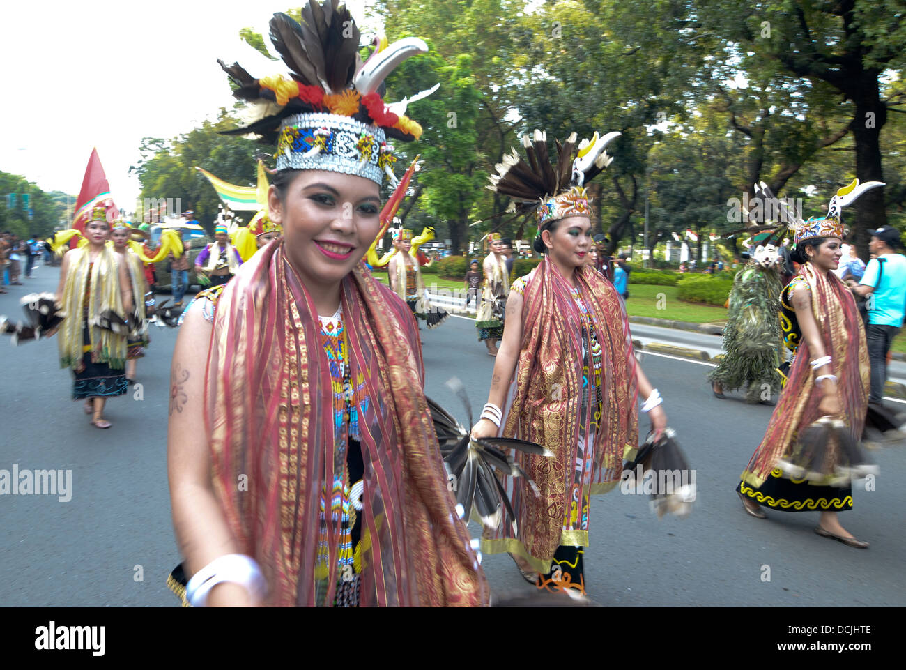 Culture Carnival parade in Jakarta celebrated Indonesia independent day ...