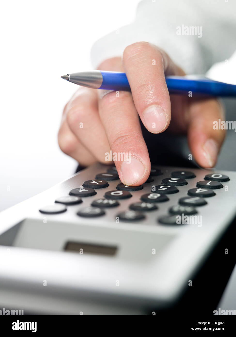 Man doing financial calculations Stock Photo - Alamy