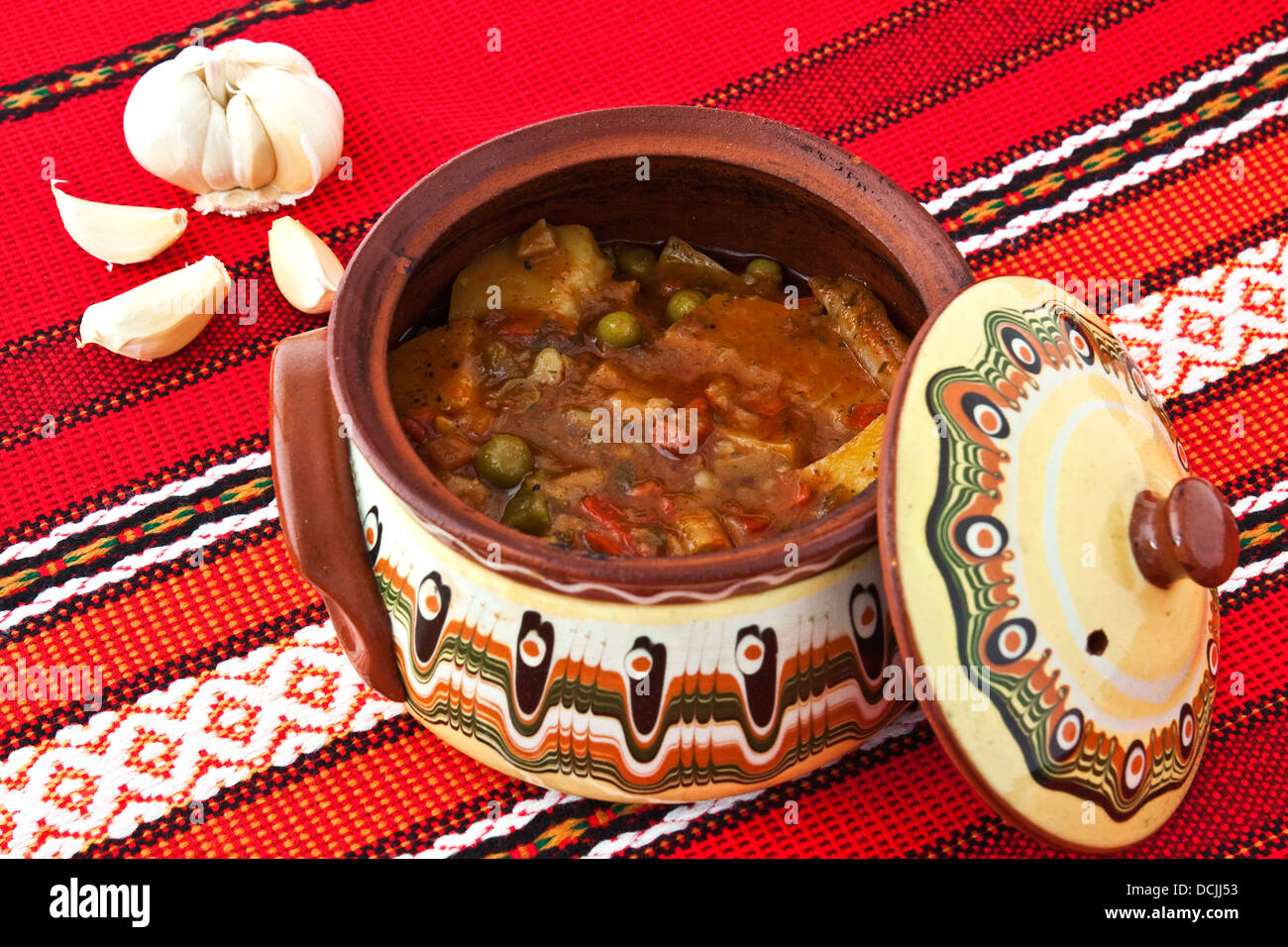 Balkan vegetable stew served in a traditional food court Stock Photo ...