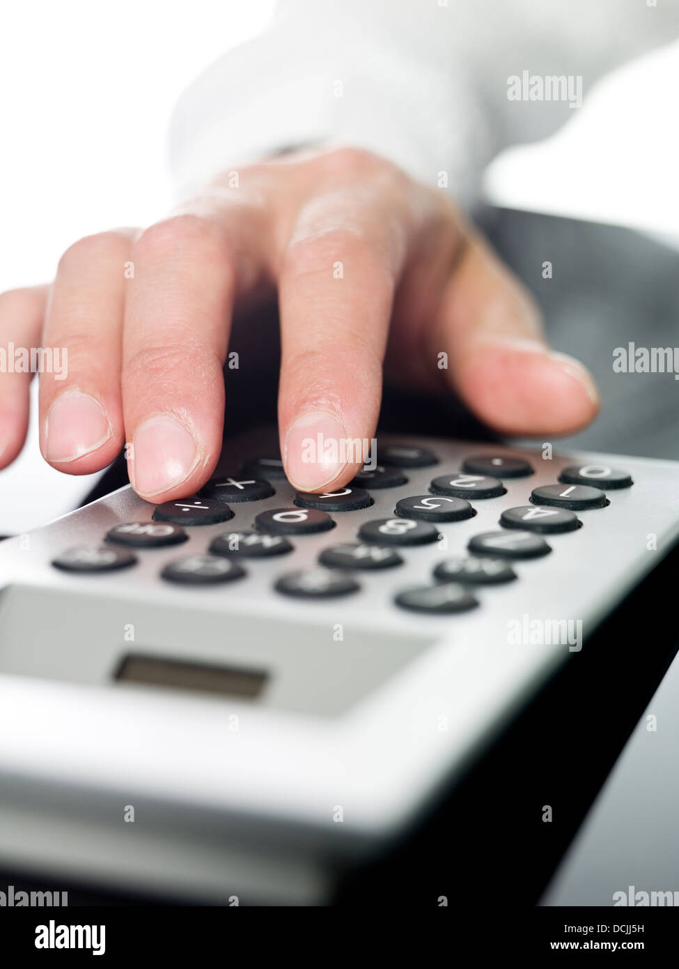 Man doing financial calculations Stock Photo - Alamy