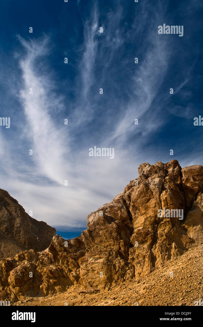 Cloud & Eroded hillside, Twenty Mule Team Canyon, Death Valley National ...