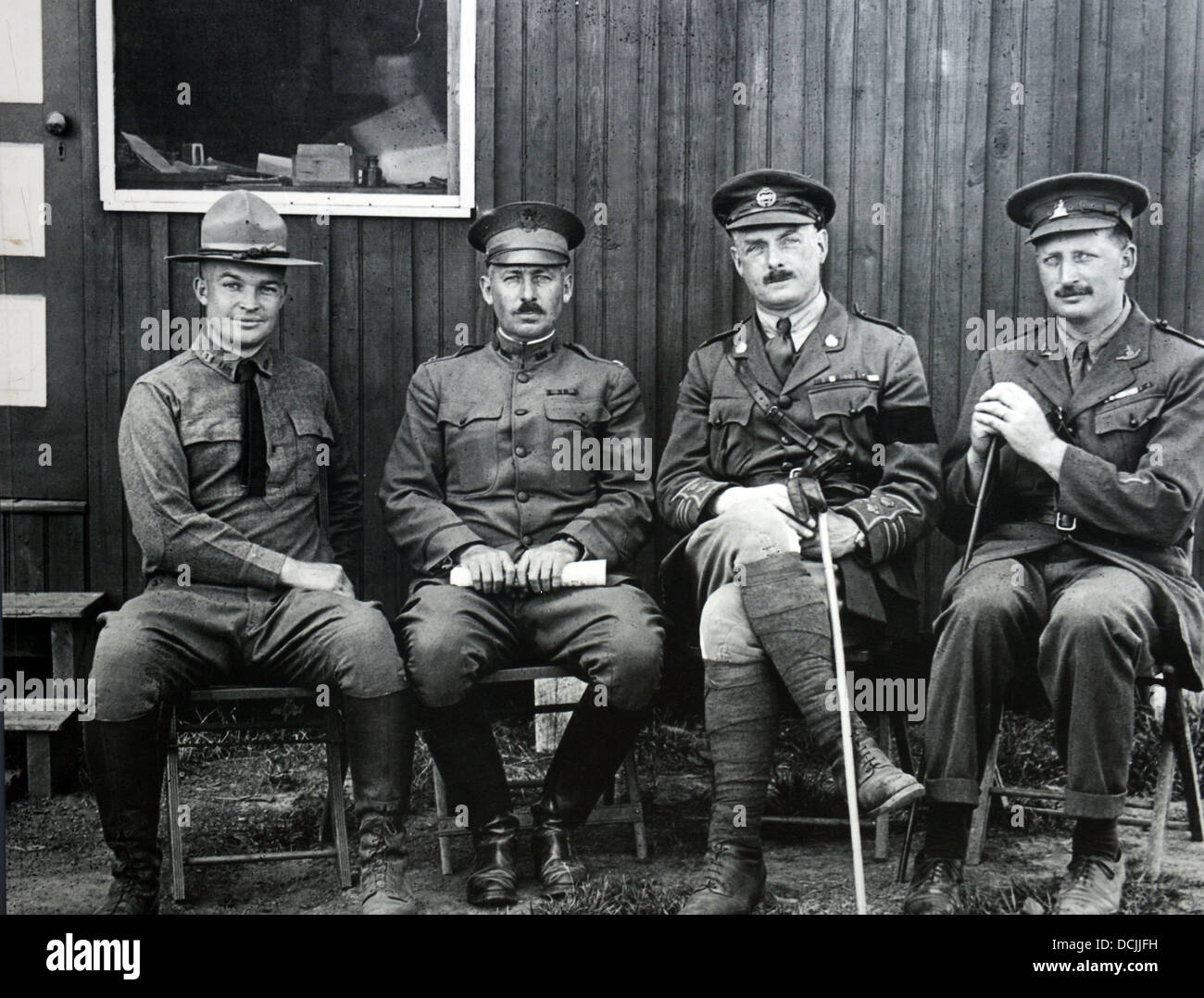 Capt Dwight D Eisenhower, Colonel IC Clopton, Lieutenant Colonel Frank ...