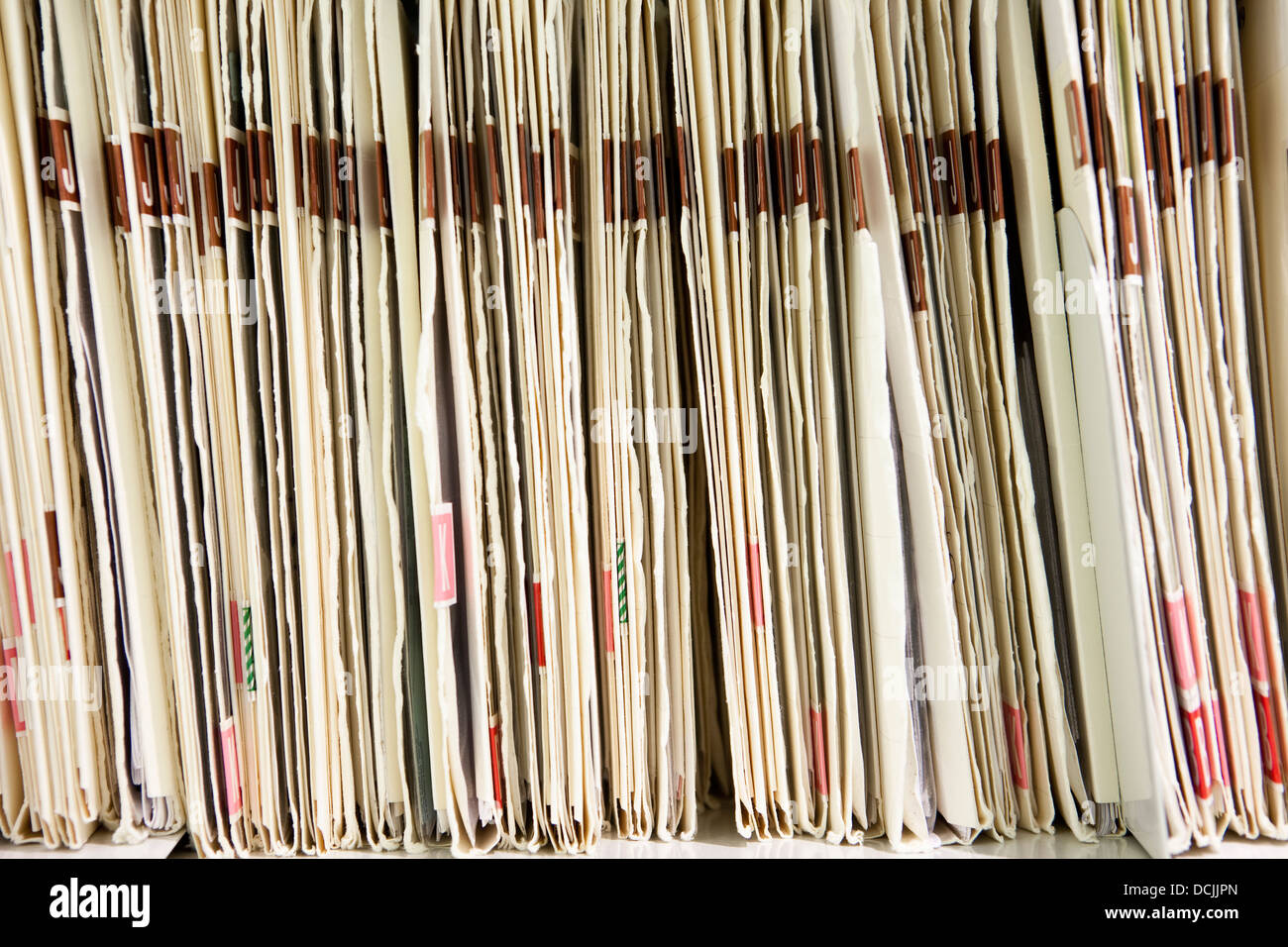 Folders in a row Stock Photo - Alamy