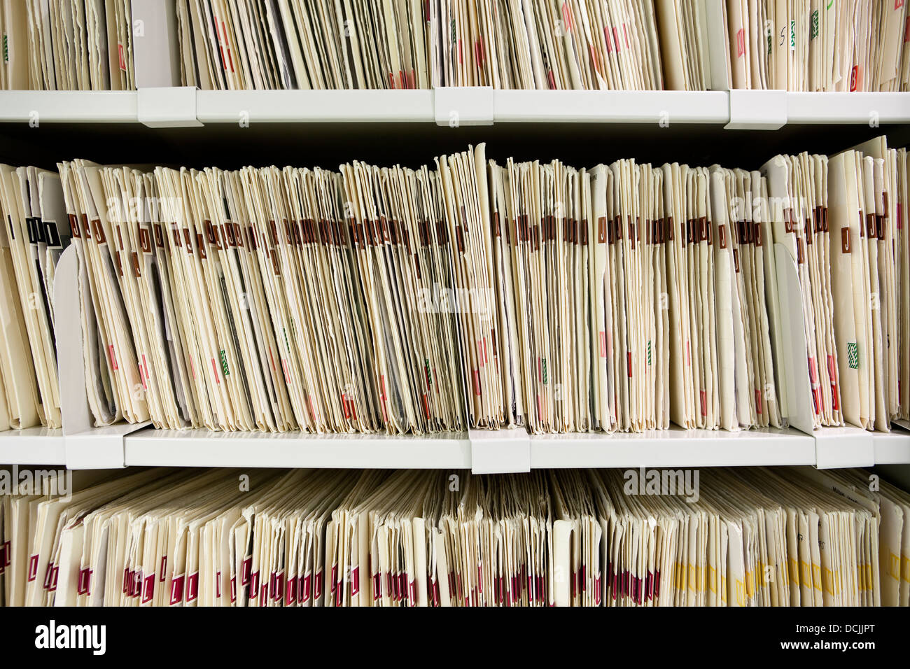 Folders in a row Stock Photo - Alamy