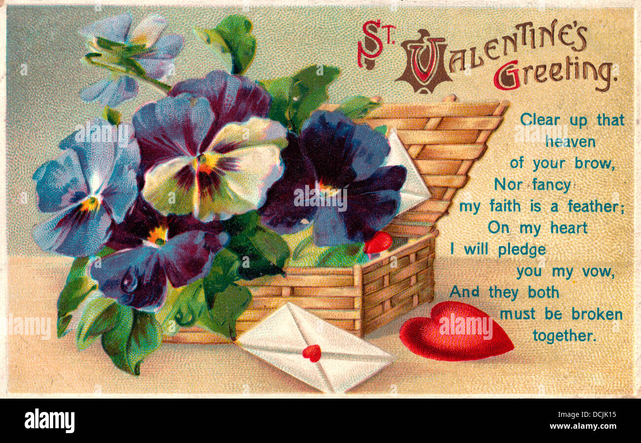 St. Valentine's Day Greeting Stock Photo - Alamy