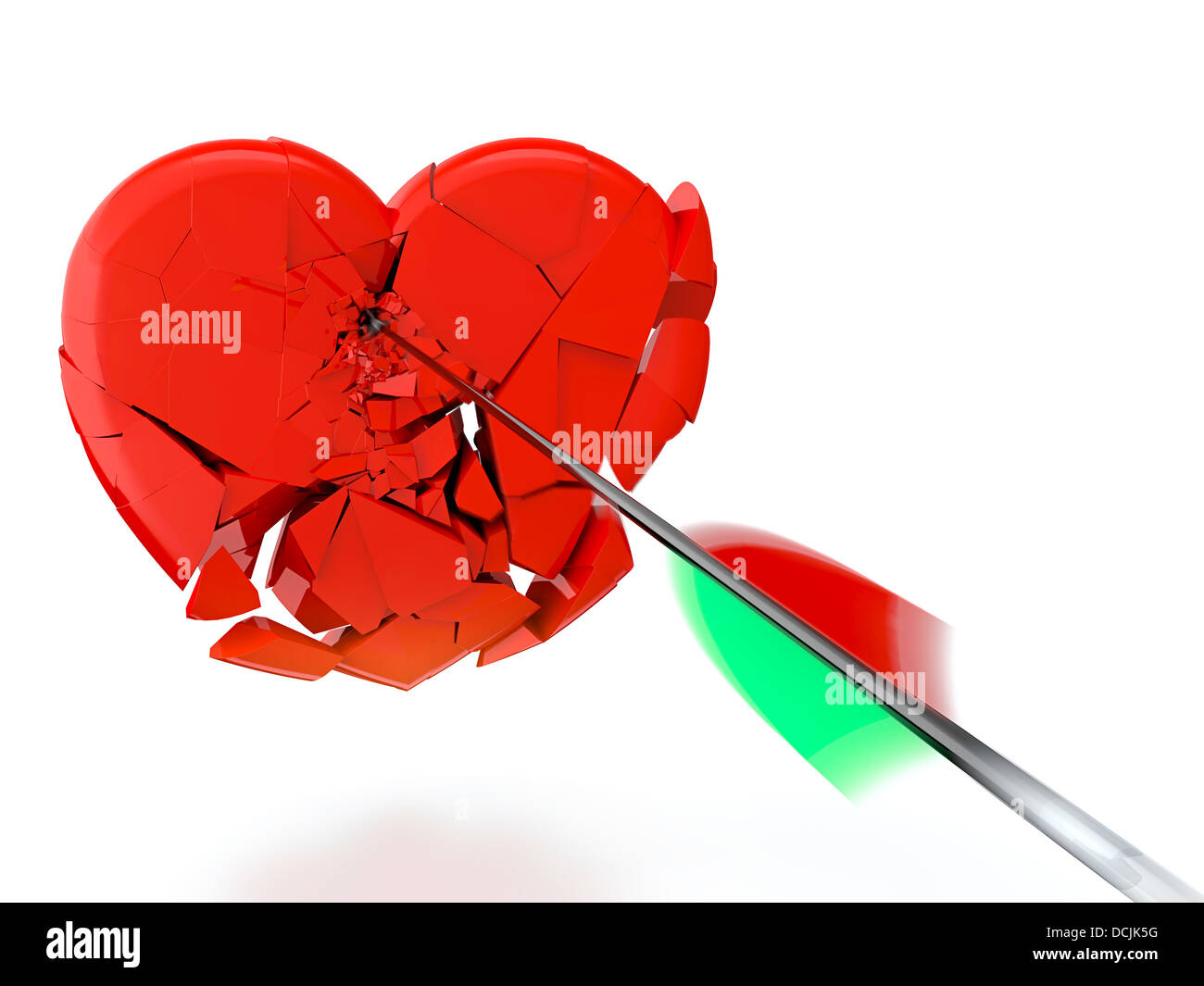 Broken heart symbol breaking fracture hi-res stock photography and ...