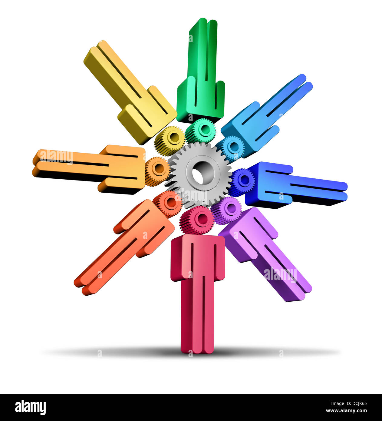 Global team network business concept with a group of people icons ...