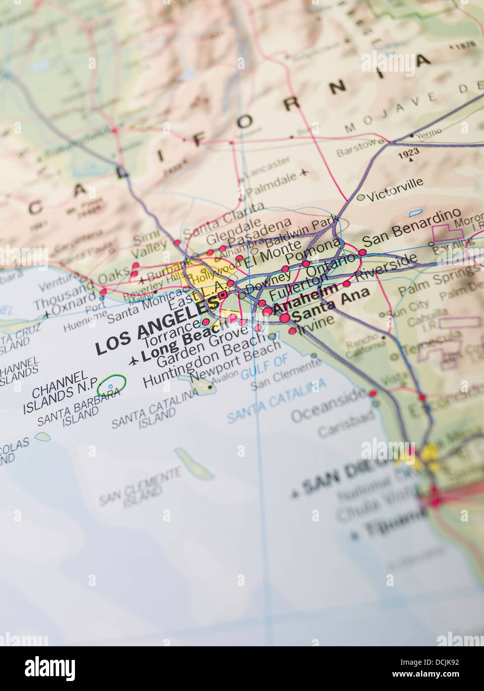 Map of santa ana hi-res stock photography and images - Alamy