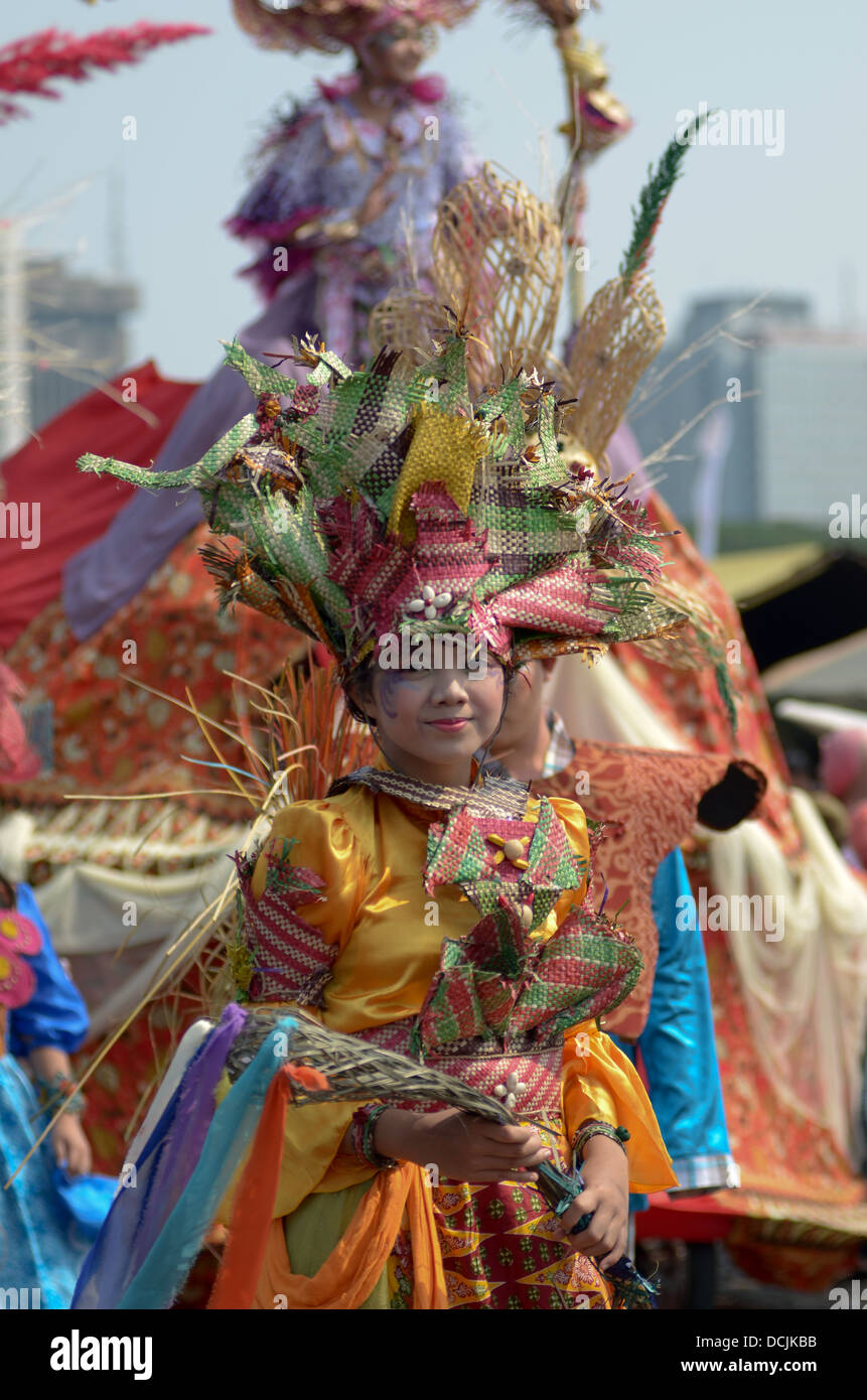 Culture Carnival parade in Jakarta celebrated Indonesia independent day ...