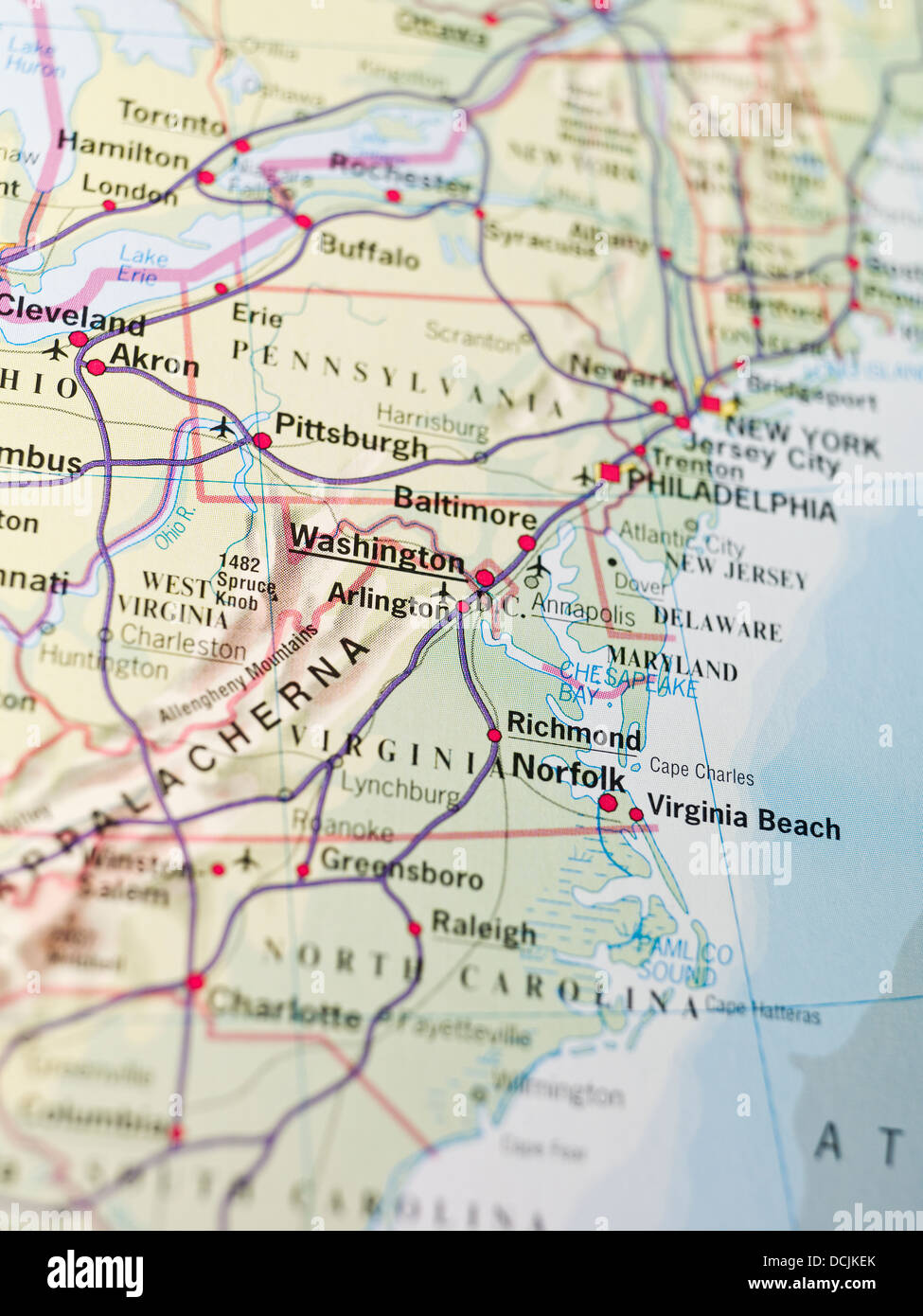 Akron map hi-res stock photography and images - Alamy