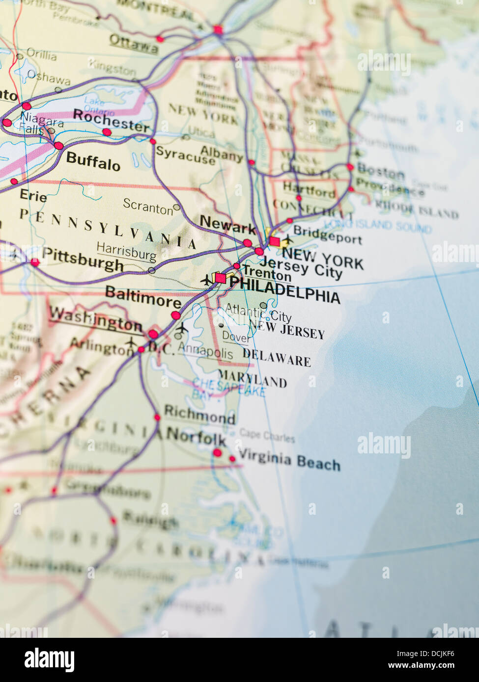 Newark town map hi-res stock photography and images - Alamy