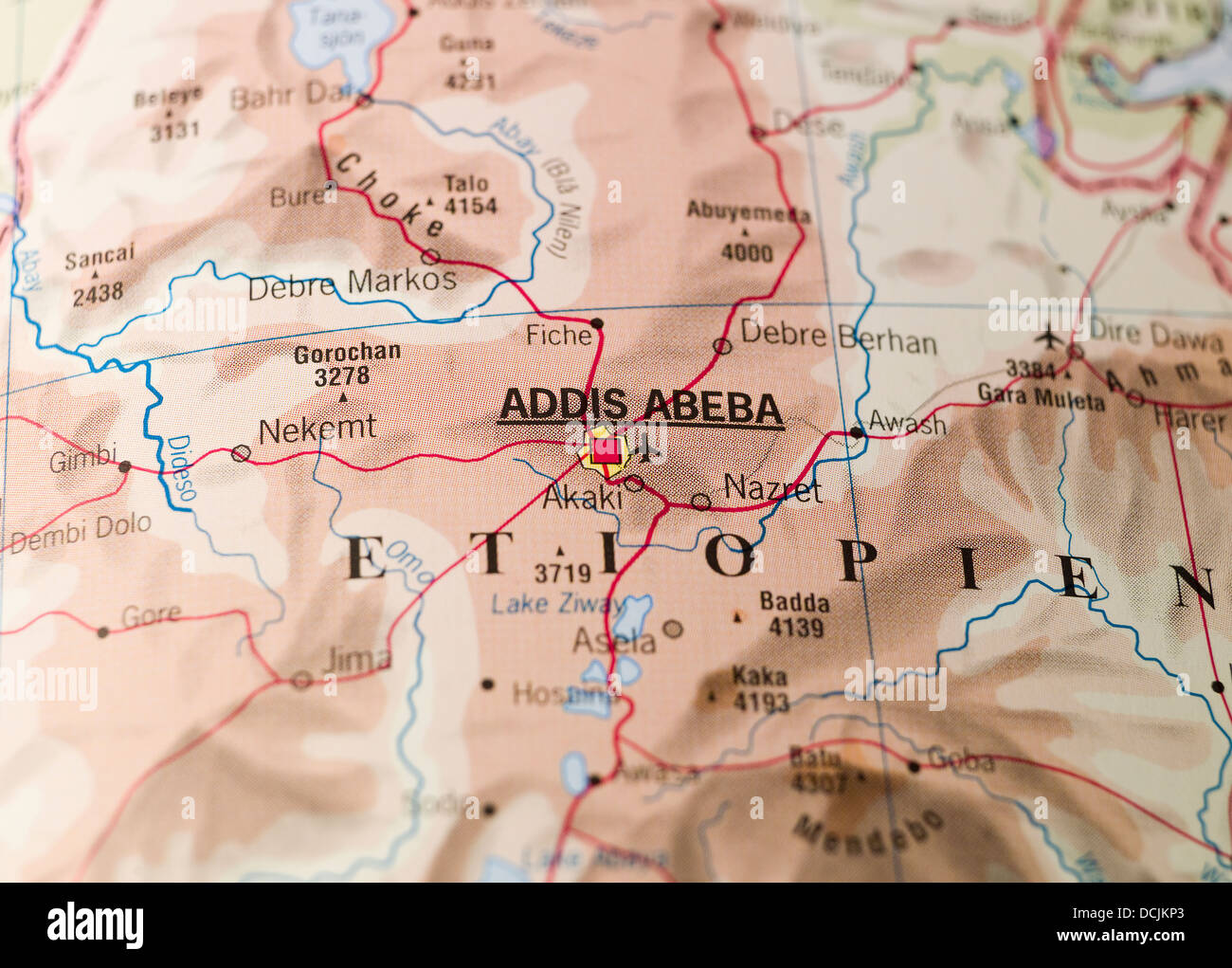 Addis abeba map hi-res stock photography and images - Alamy