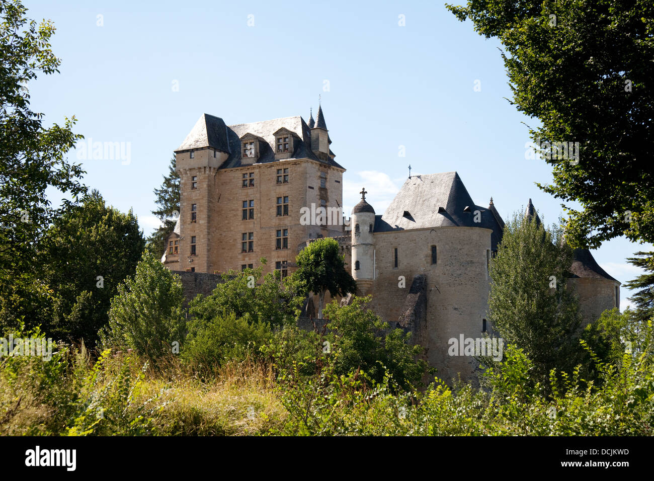 Chateau de Fayrac ( Fayrac Castle), in the Dordogne near Castelnaud-le ...