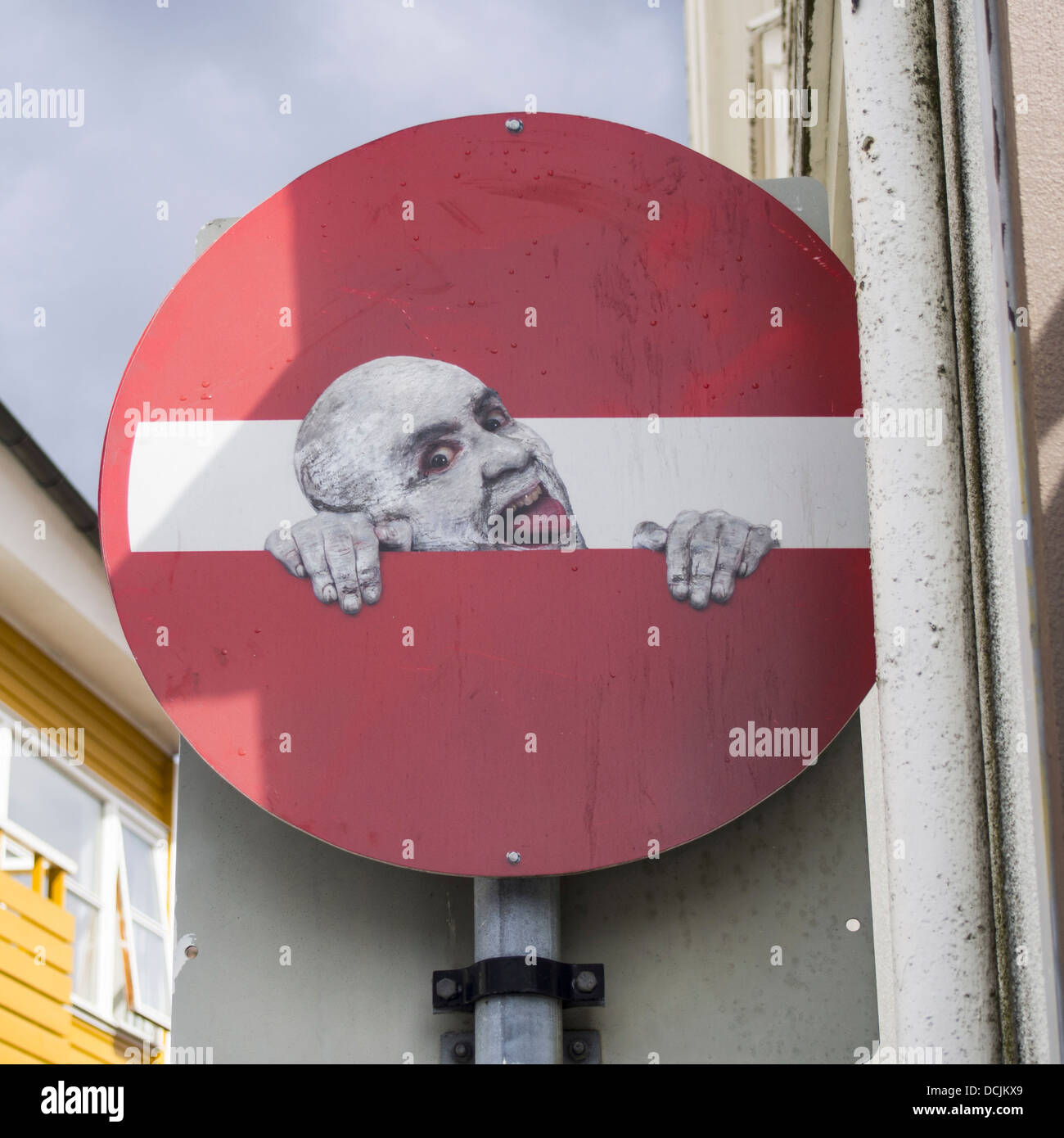 Street art road sign hi-res stock photography and images - Alamy