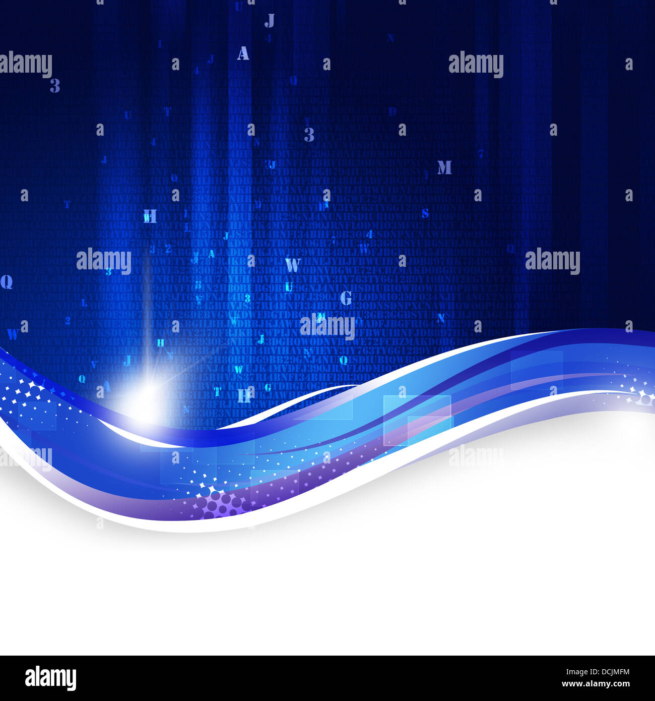 abstract tech digital password coding blue background Stock Photo - Alamy