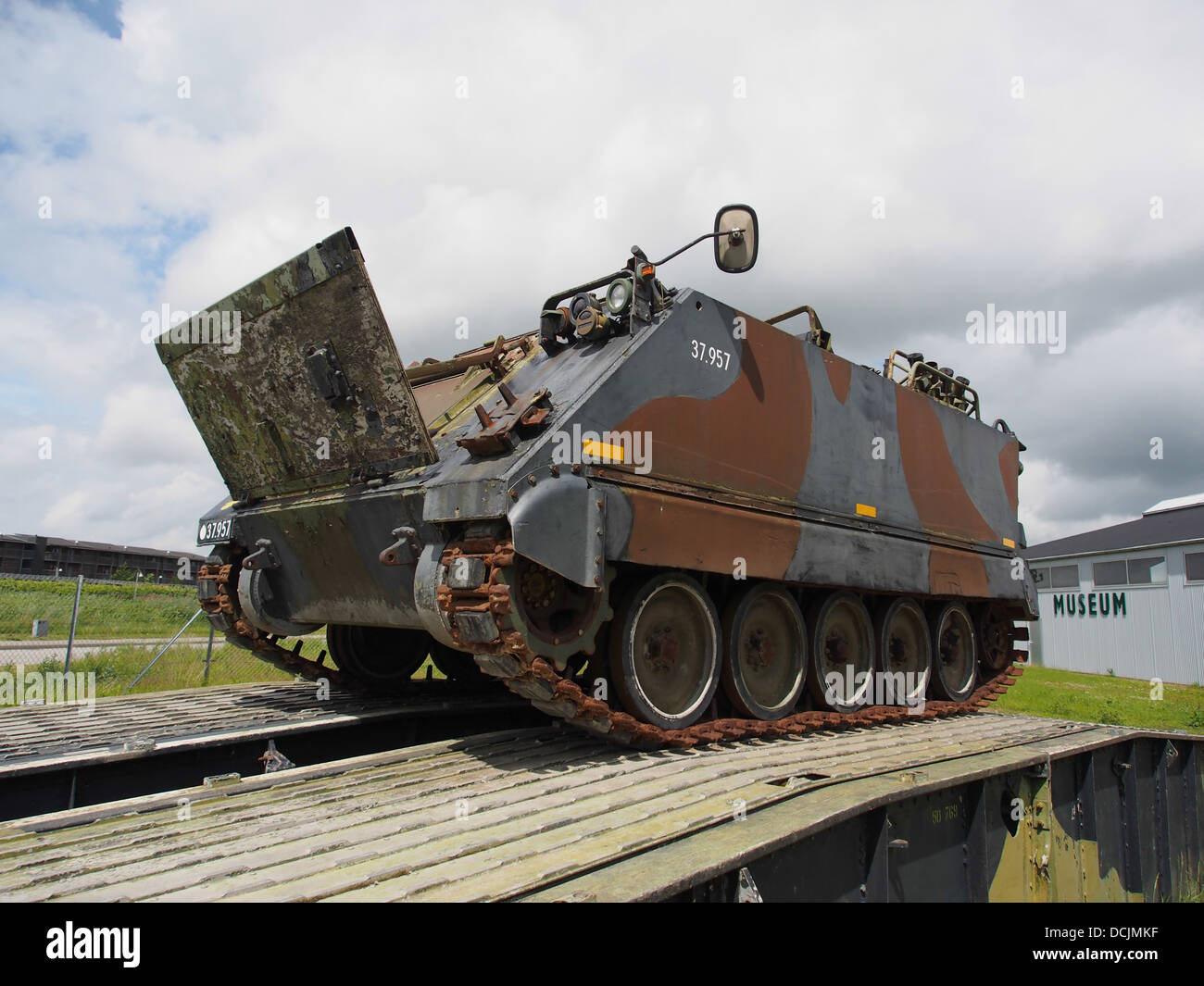 M113 on bridge in Aalborg Forsvars- og Garnisonsmuseum Stock Photo - Alamy